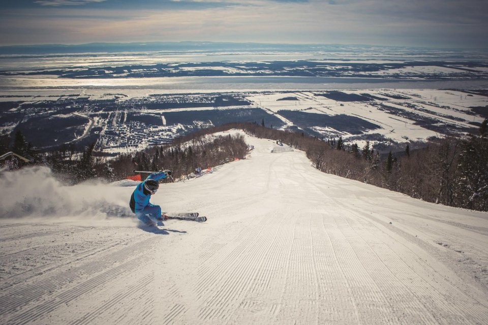 Wintersport in Mont Sainte Anne in Quebec, Canada