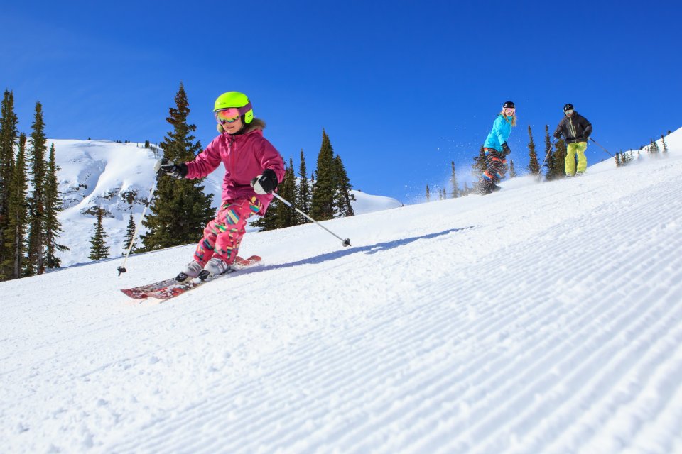 Wintersport in Kicking Horse in British Columbia, Canada