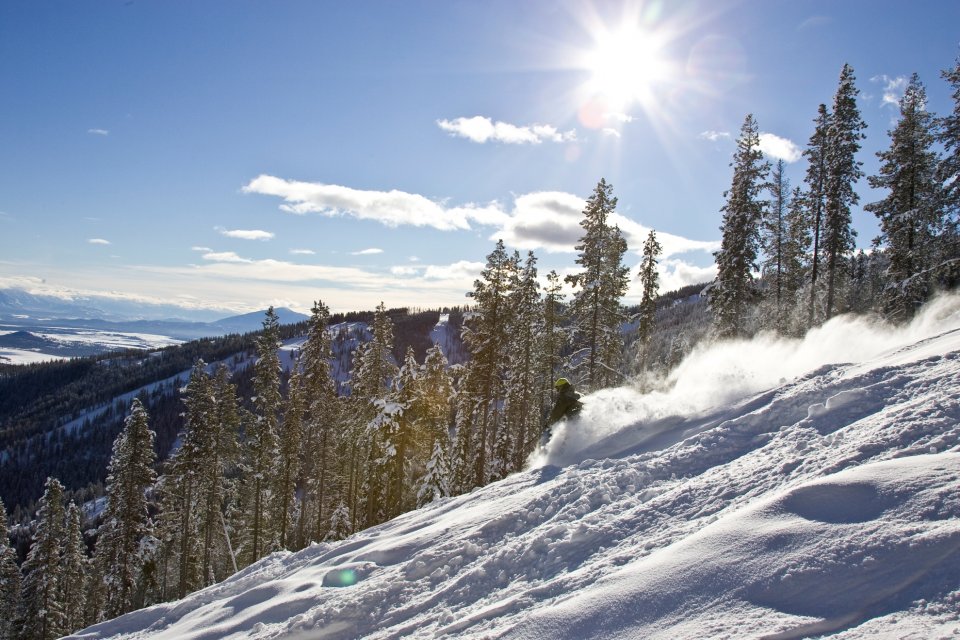 Wintersport in Kimberley in British Columbia, Canada