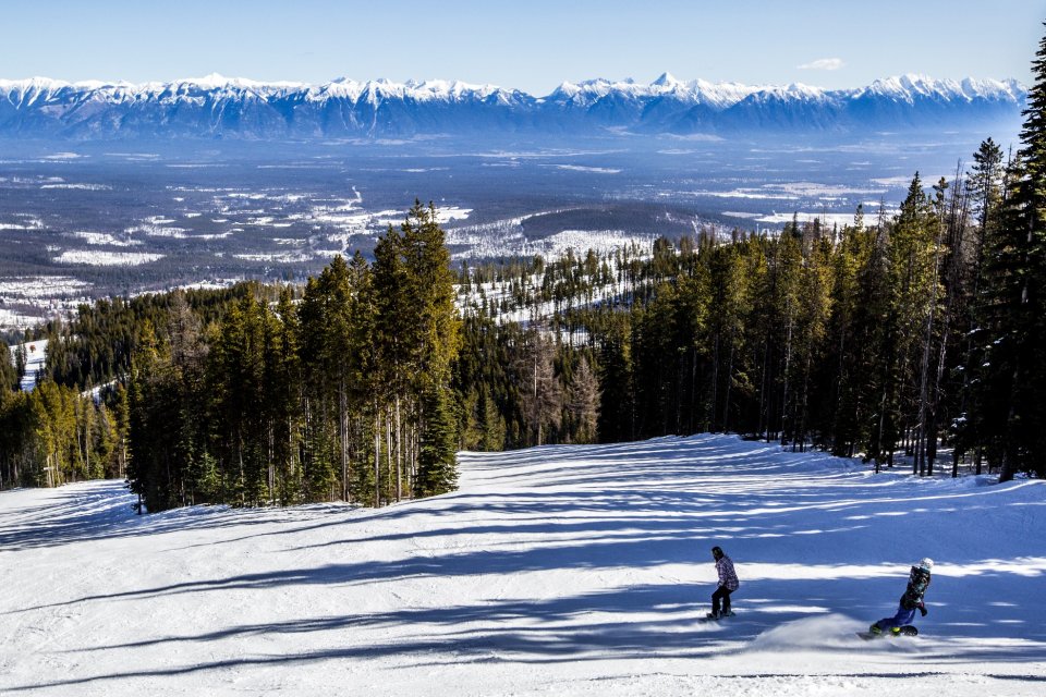 Wintersport in Kimberley in British Columbia, Canada