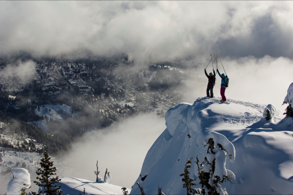 Wintersport in Red Mountain - Rossland in British Columbia, Canada