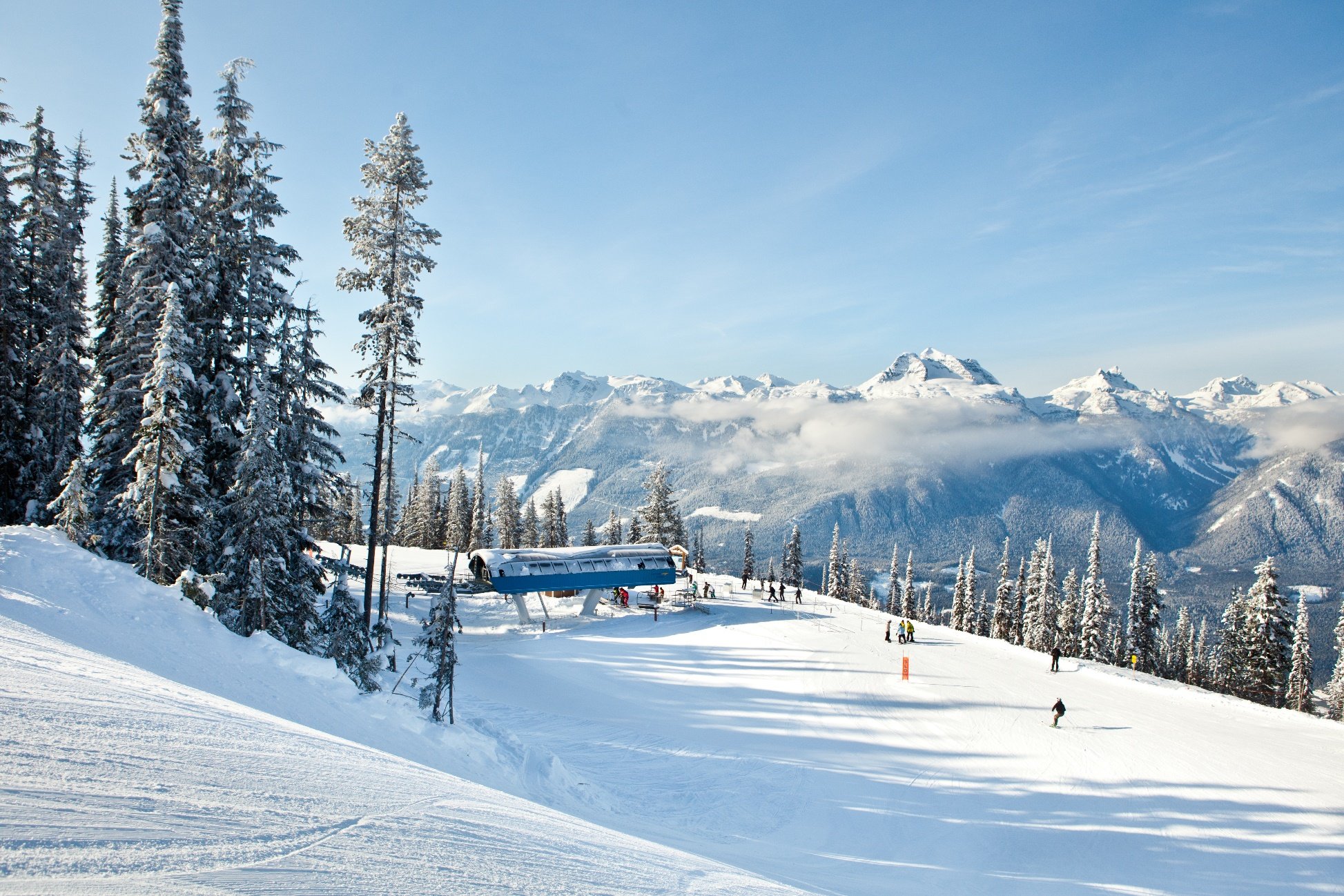Wintersport in Revelstoke in British Columbia, Canada