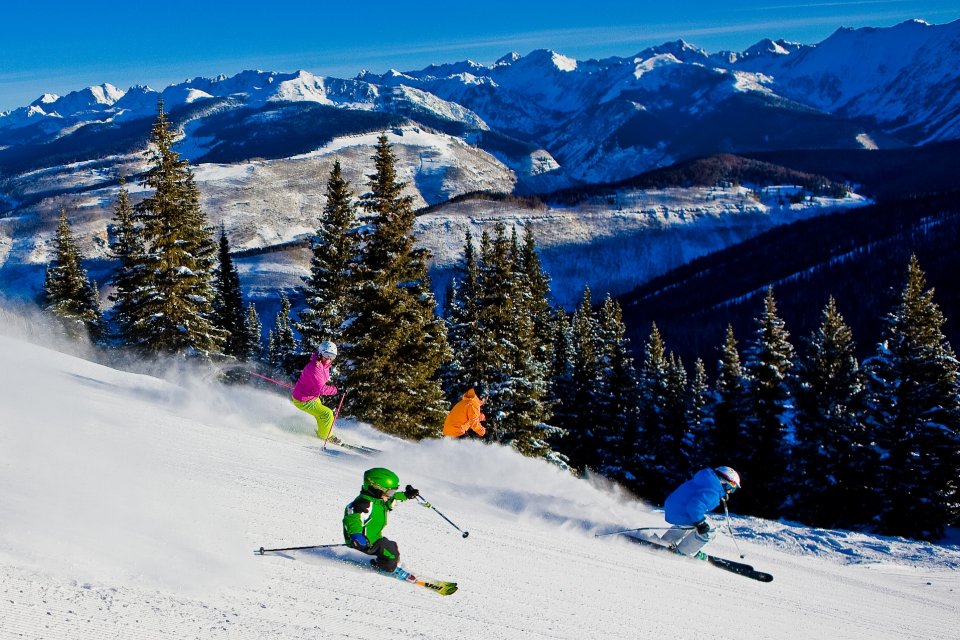 Wintersport in Vail in Colorado, Amerika