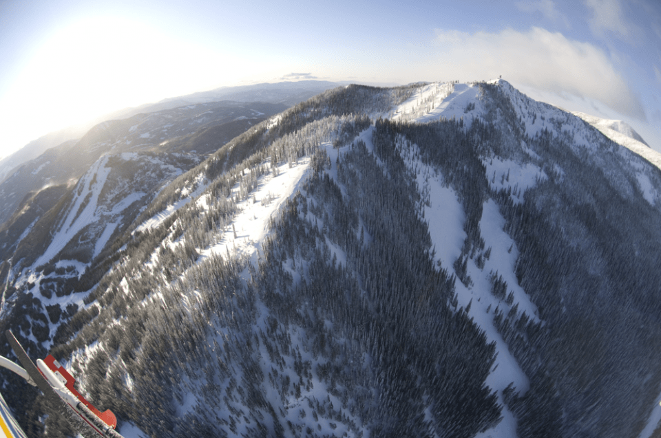Wintersport in Red Mountain - Rossland in British Columbia, Canada