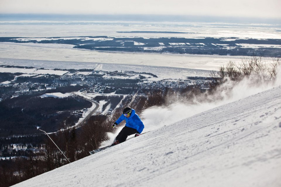 Wintersport in Mont Sainte Anne in Quebec, Canada