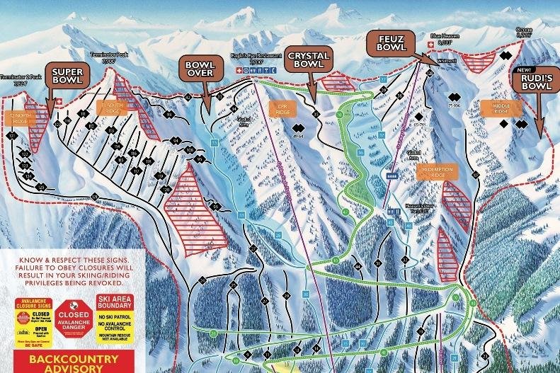 Wintersport in Kicking Horse in British Columbia, Canada