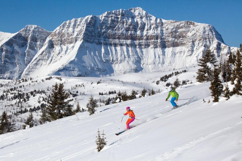 Wintersport in Banff in Alberta, Canada